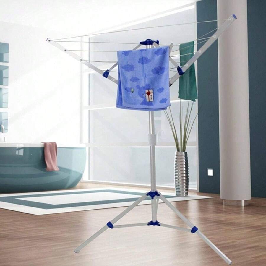 Rotary Washing Line 4 Arms 16m Portable Washing Line With 4 Stable Legs ...