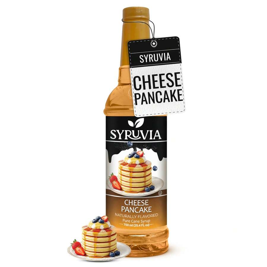 Syruvia Cheese Pancake Flavored Syrup - 25.4 Fl Oz Premium Flavoring ...