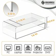 Acrylic Monitor Stand Riser Clear Computer Monitor Stand For Laptop PC ...
