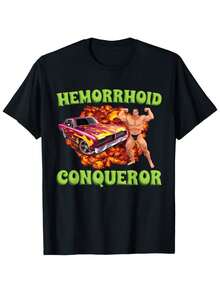 Hemorrhoid Conqueror Funny Meme Weird Offensive Cringe Joke T Shirt ...