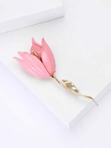 Luxury Enamel Magnolia Flower Brooches - Plant Pins For Women Unisex ...