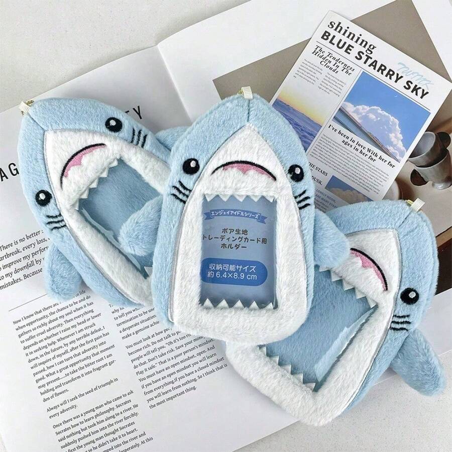 Shark Card Holder, Furry Keychain Card Holder, Cartoon ID Card Holder ...