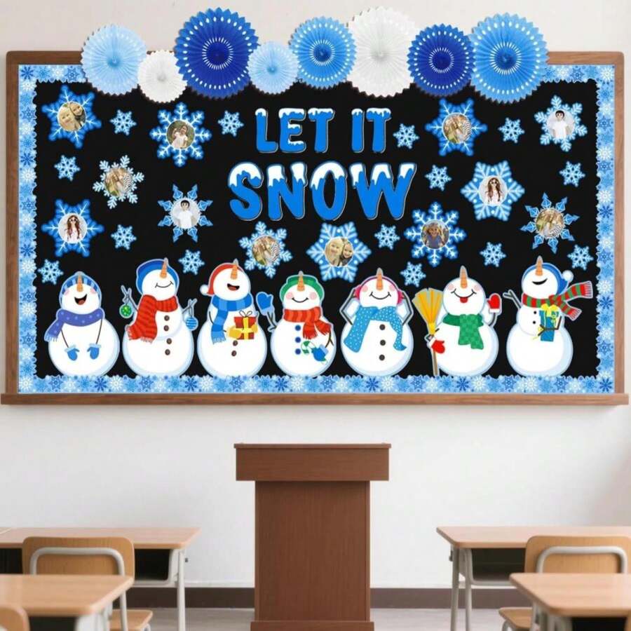 Winter Bulletin Board Decorations - Christmas Snowman Decor Winter ...
