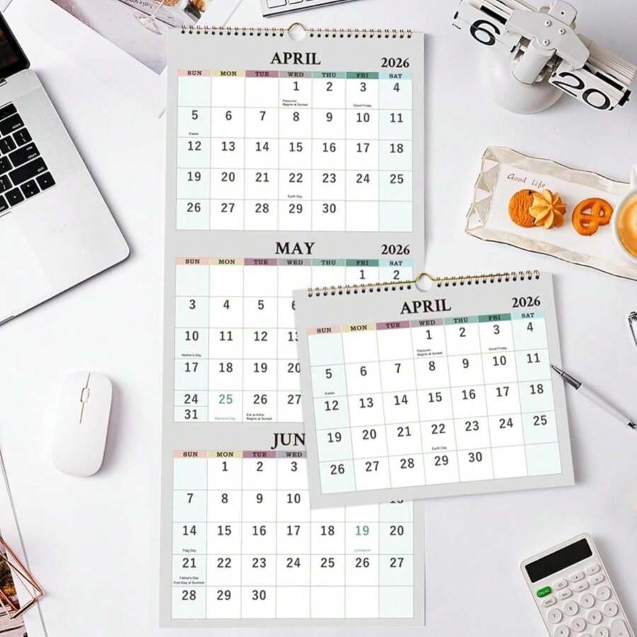 2026 Wall Calendar - 3 Month Wall Calendar 2026 From January 2026 To ...