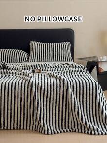 1pc Striped Jacquard Pattern Throw Blanket, Soft & Skin-Friendly ...