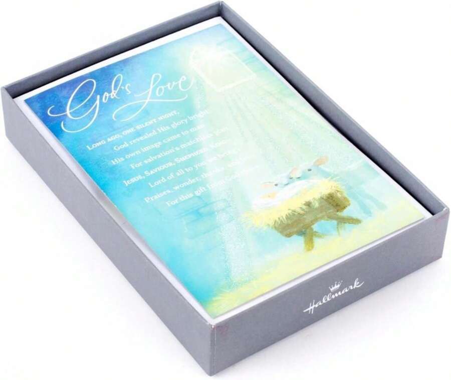Hallmark DaySpring Religious Boxed Christmas Cards, God's Love Manger ...