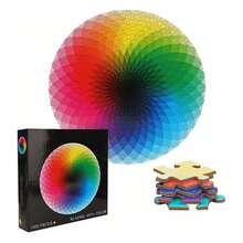 Rompecabezas redondo de 1000 piezas con degradado de color para adultos ...