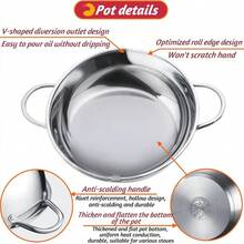 Deep Fryer Pot 4.4Qt/11 Inch Japanese Style Small Deep Fryer 304 ...