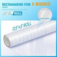 Contact Paper Roll, 17.5 Inx 5 Ft, Self Adhesive Book Cover Paper ...