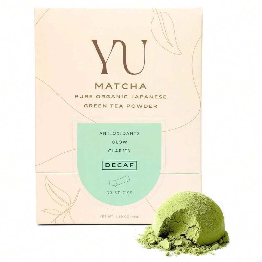 Tea Organic Decaf Matcha Powder Ceremonial Grade, 30 Instant Packets ...