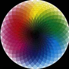 Rompecabezas redondo de 1000 piezas con degradado de color para adultos ...