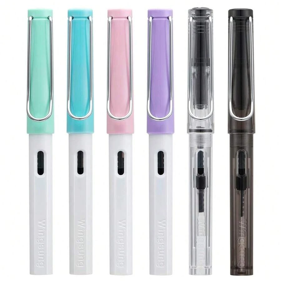 Calligraphy Fountain Pen Set, 6 Assorted Tip Sizes And Color For Art ...
