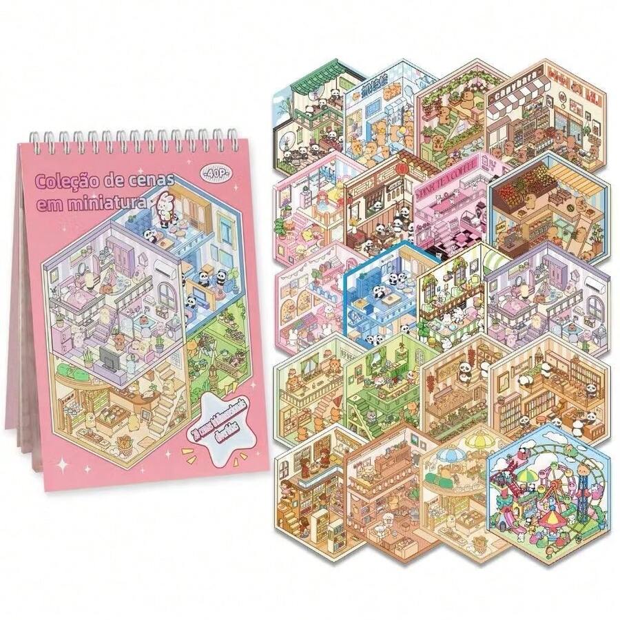 3D Sticker Book For Kids With 8 Scenes + Tweezers | Creative Decorating ...