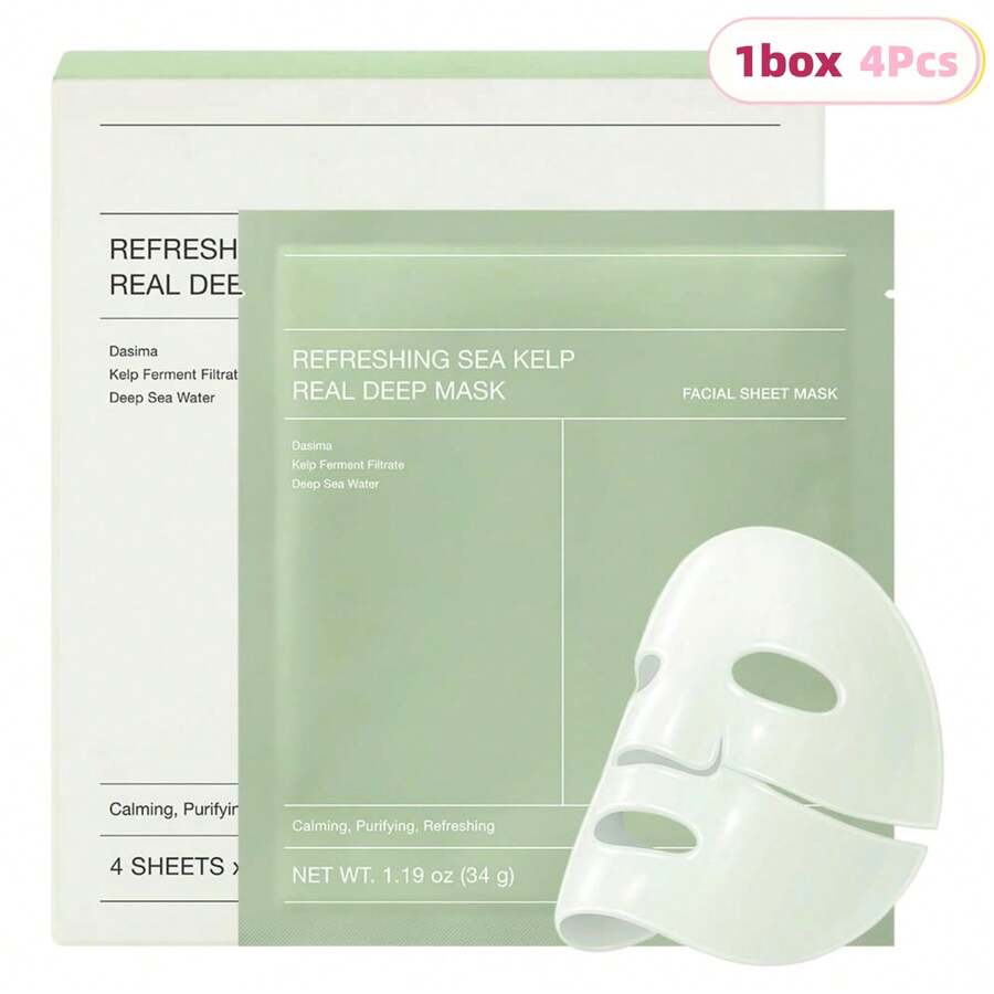 Refreshing Sea Kelp Real Deep Mask, Overnight Hydrogel Mask | Oil ...