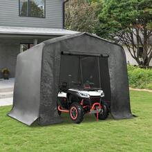 Motorcycle Outdoor Storage Shed Carport With Roll-Up Door Carport For ...