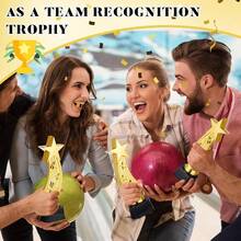Quelay 9.5 Inch Trophy Awards Gold Plastic Trophies Bulk For Employee ...