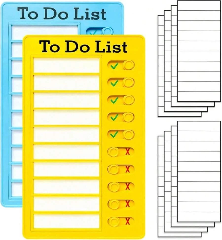 2 Piece Chores Chart For Kids - Reusable Chore List, Removable ...