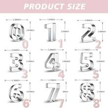 Numbers Cookie Cutters Set, 9 Piece Stainless Steel Numbers Fondant ...