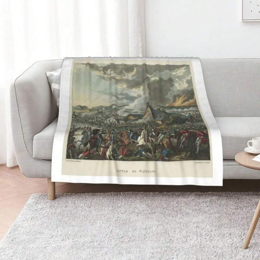 The Battle Of Waterloo - La Haye Sainte & Hougoumont Throw Blanket ...