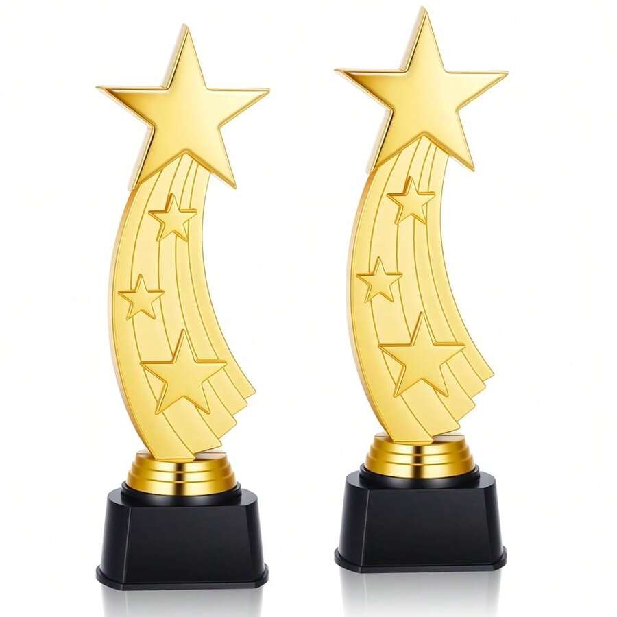 Quelay 9.5 Inch Trophy Awards Gold Plastic Trophies Bulk For Employee ...