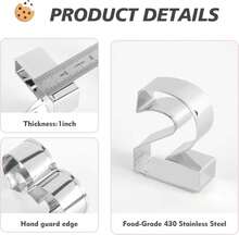 Numbers Cookie Cutters Set, 9 Piece Stainless Steel Numbers Fondant ...