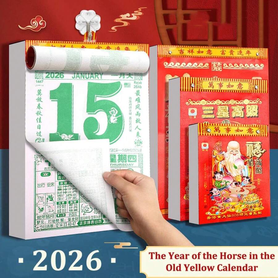 2026 Old Imperial Calendar Durable Tearable Chinese Style Traditional ...