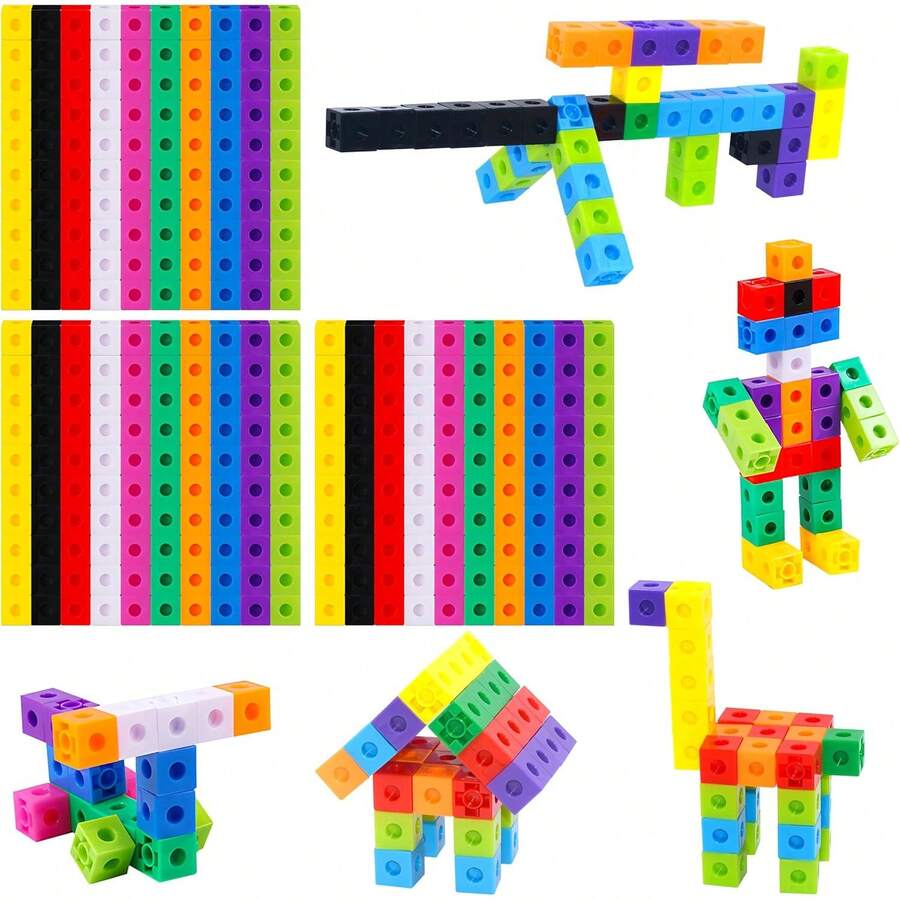 SpriteGru Math Linking Cubes, Math Cubes Manipulatives With Activity ...