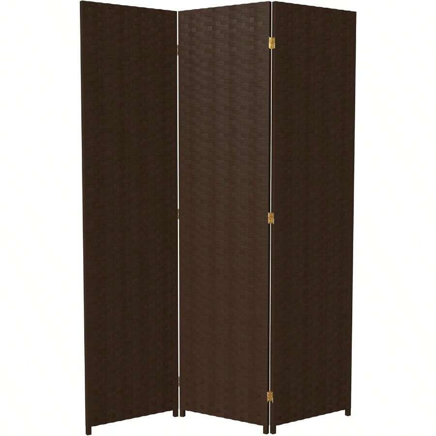 Divisor de habitación de 6 pies de altura con 3 paneles de fibra tejida ...