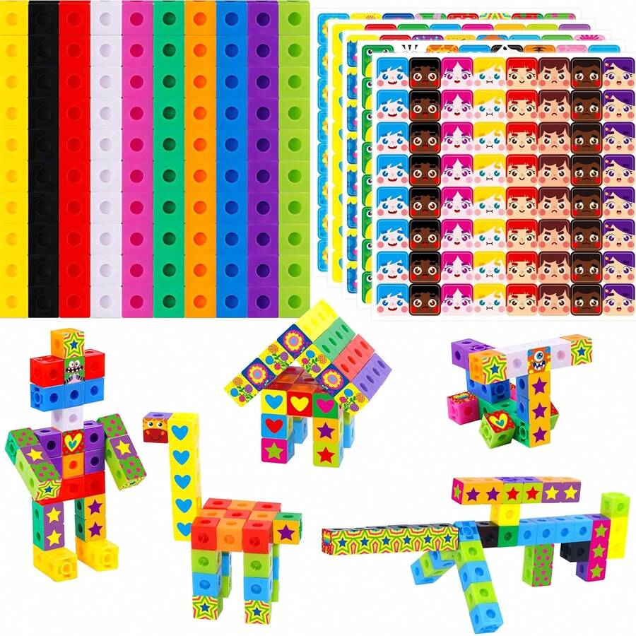 SpriteGru Math Linking Cubes, Math Cubes Manipulatives With Activity ...