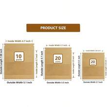 50 Pcs 3 Sizes Clear Ow Kraft Pr Realable Bag Ed Packets Small Coin ...