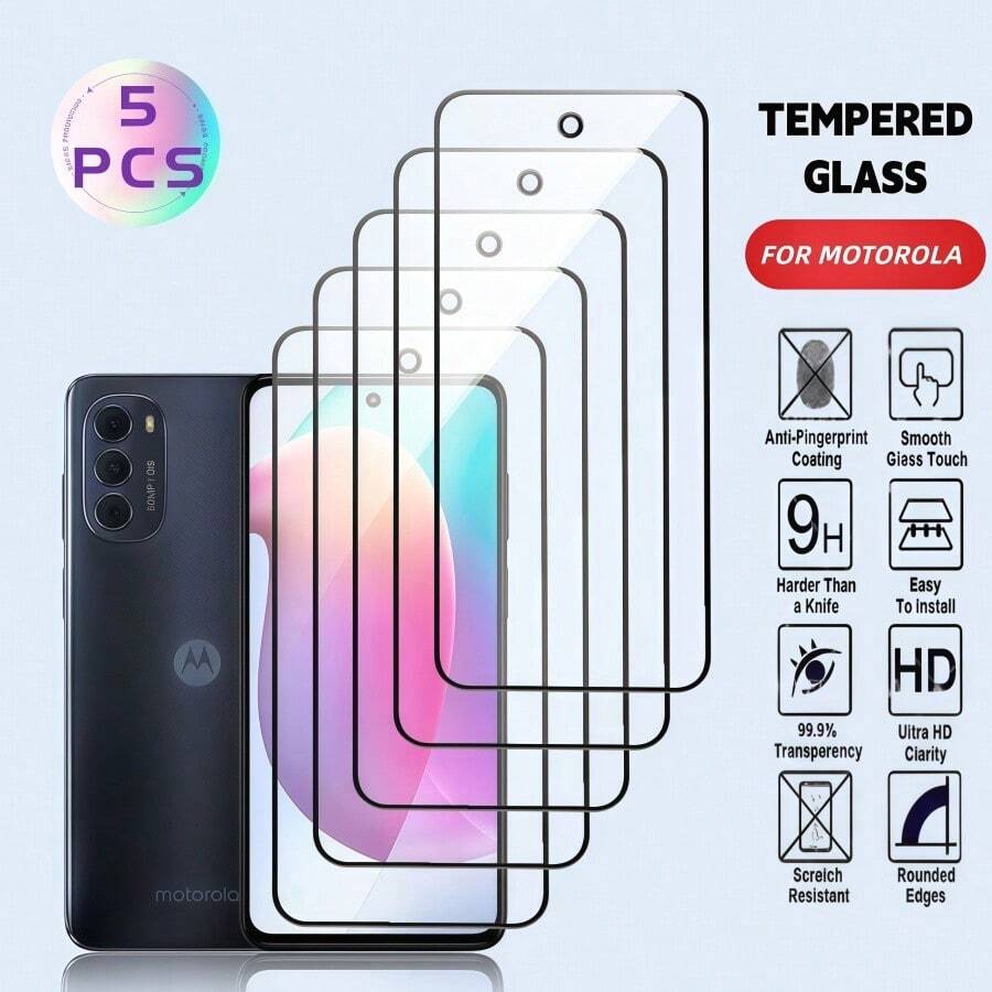 5 Pezzi! Protezione schermo in vetro temperato per Moto G22 G45 G2023 ...