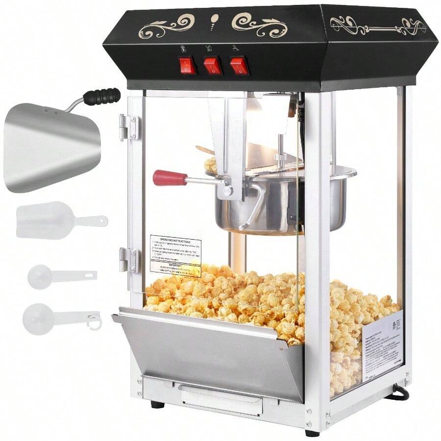 Uimoso Popcorn Popper Machine Countertop Popcorn Maker 850W 8 Oz 48 ...