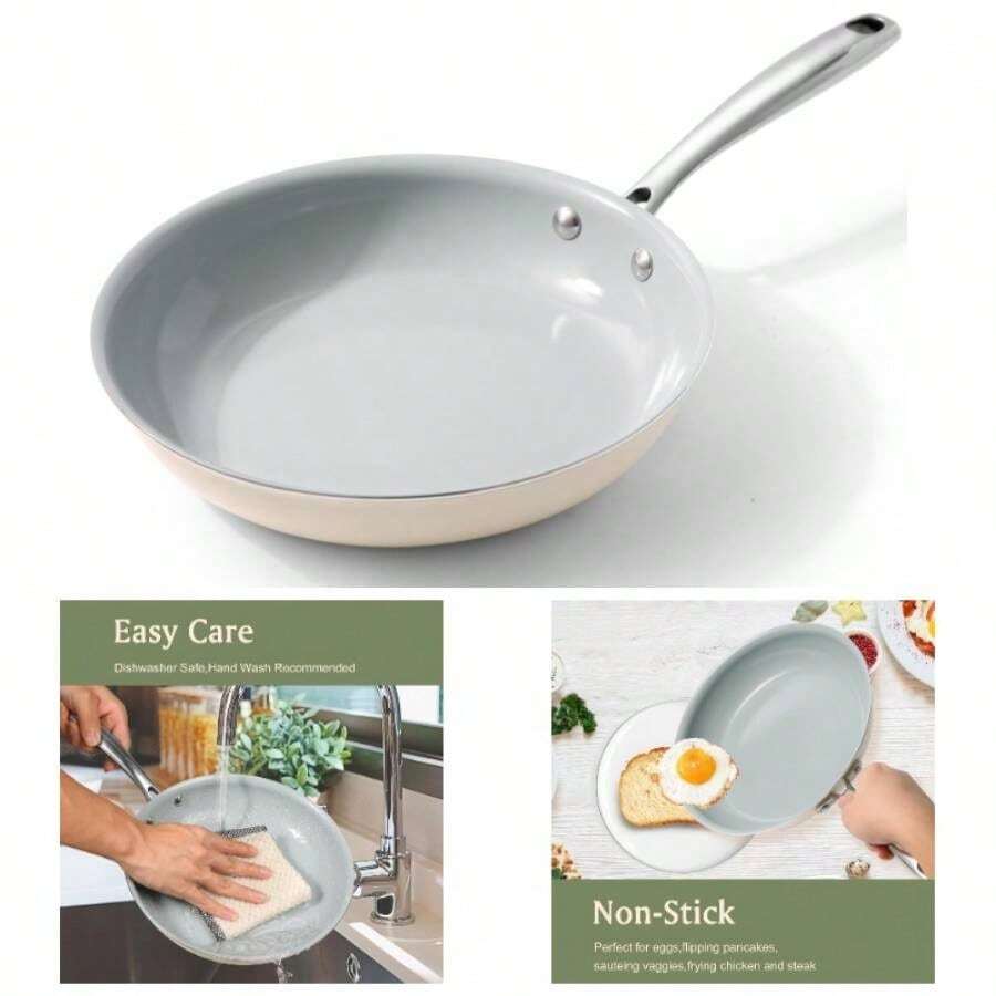 Nonstick Frying Pans Ceramic Skillet: 8Inches Non Stick Fry Pan - PFOA ...