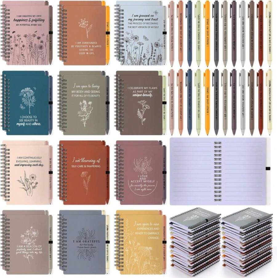 Kosiz 96 Pcs\/48 Set Positive Affirmation Gifts Gratitude Spiral ...