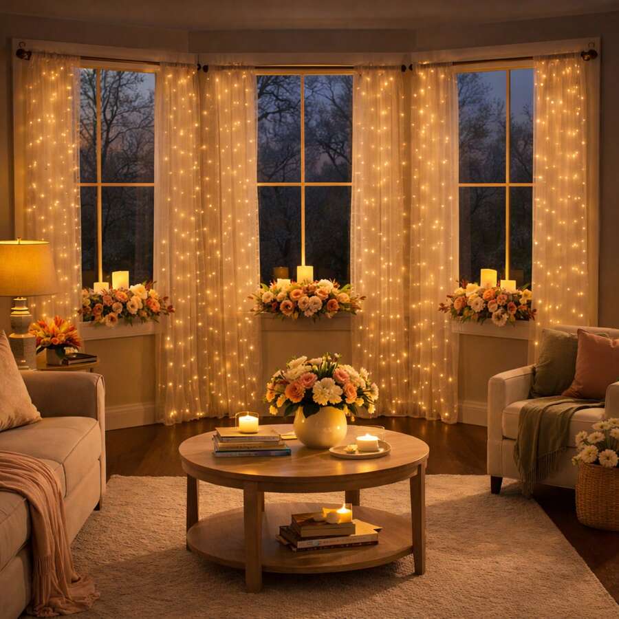 BrylaneHome Pre-Lit Rod Pocket Curtain Panel | SHEIN USA