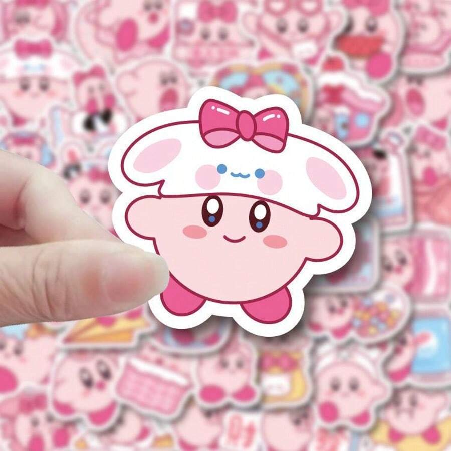 50pcs/Set Cute Cartoon Pink Girl Stickers, Suitable For Notebooks ...