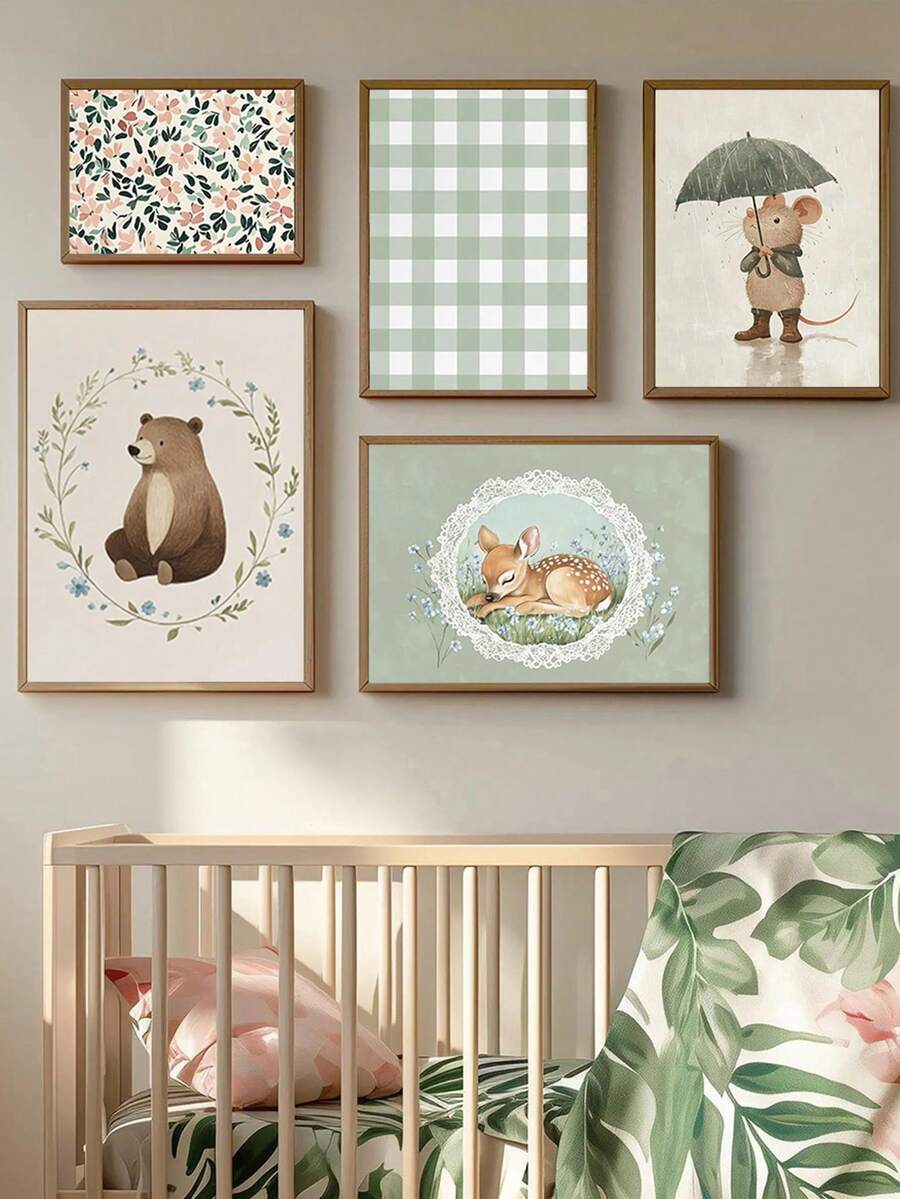 1pc Canvas Wall Art - Vintage Style Children's Room Decor Gallery Print ...