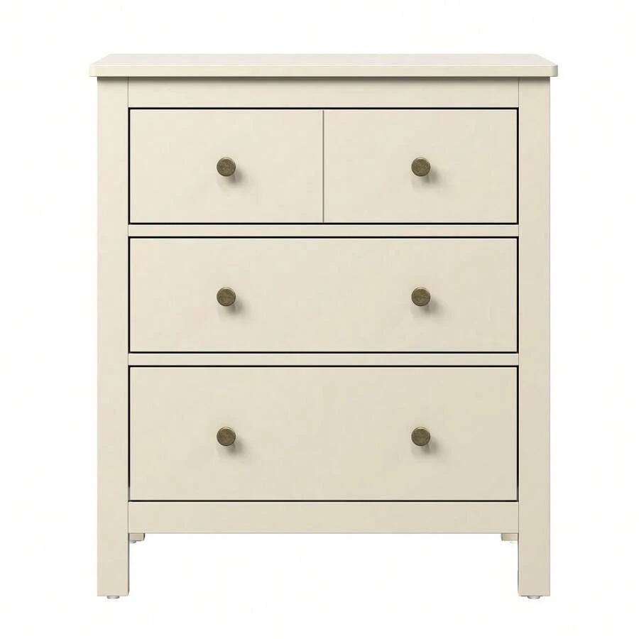 3 Drawer Dresser, 27'' Wood Chest Of Drawers With Storage Drawers ...
