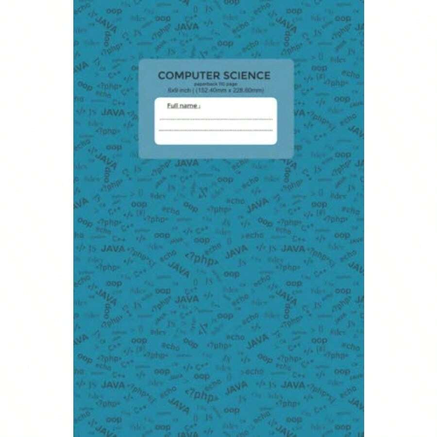 Computer Science Copybook For Coding Exercises 6x9 Inches Blue Edition ...