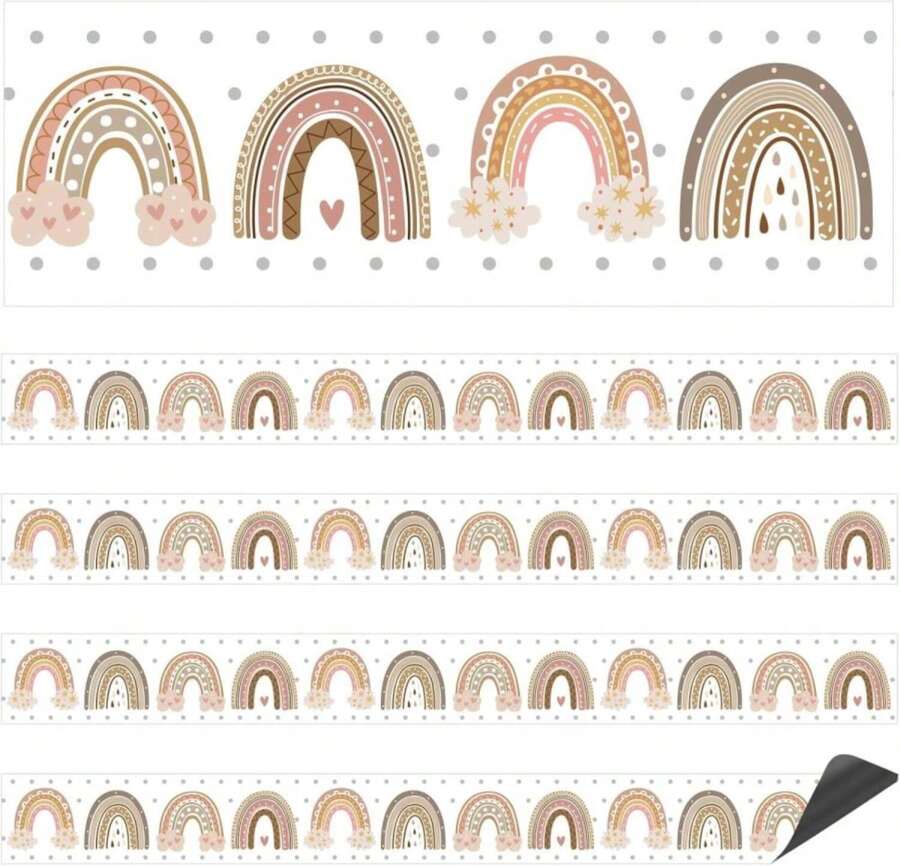 Qeeenar 24 Pcs Magnetic Borders For Classroom Whiteboard Magnetic ...
