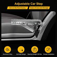 Foldable Car Door Step With Adjustable Angle For Easy Roof Access ...
