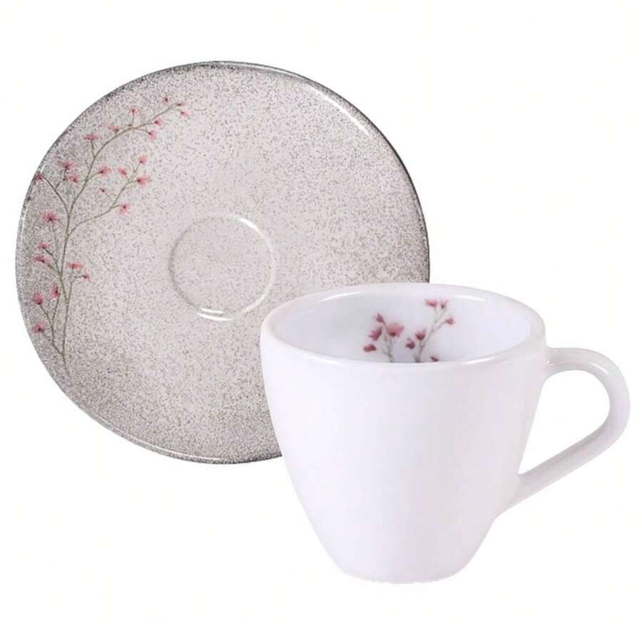 Set Of 12 Cups With Saucers For Coffee, Tea, Espresso, 95ml, Tramontina ...