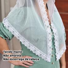 Medium Adult Guipure Lace Veil, Round Pointed (Zhara) - Christian ...