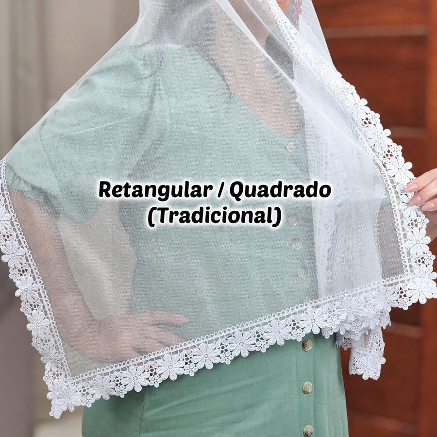 Medium Adult Guipure Lace Veil For Christian Congregation (Zhara ...