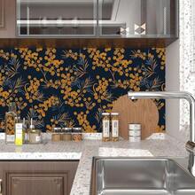Boho Wallpaper Peel And Stick Leaf Wallpaper For Kitchen Vintage ...