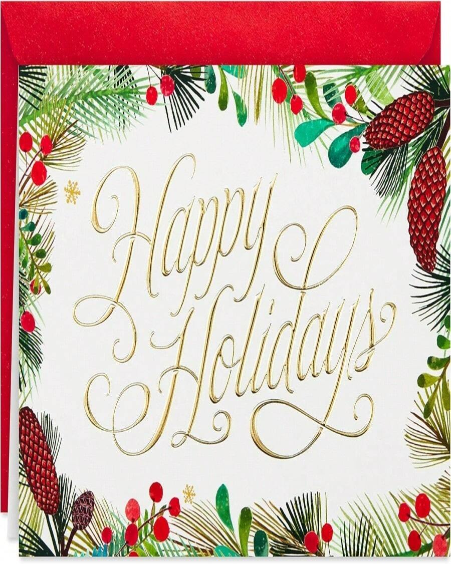 Hallmark Boxed Holiday Cards, Festive Greenery (40 Cards And Envelopes) | SHEIN USA