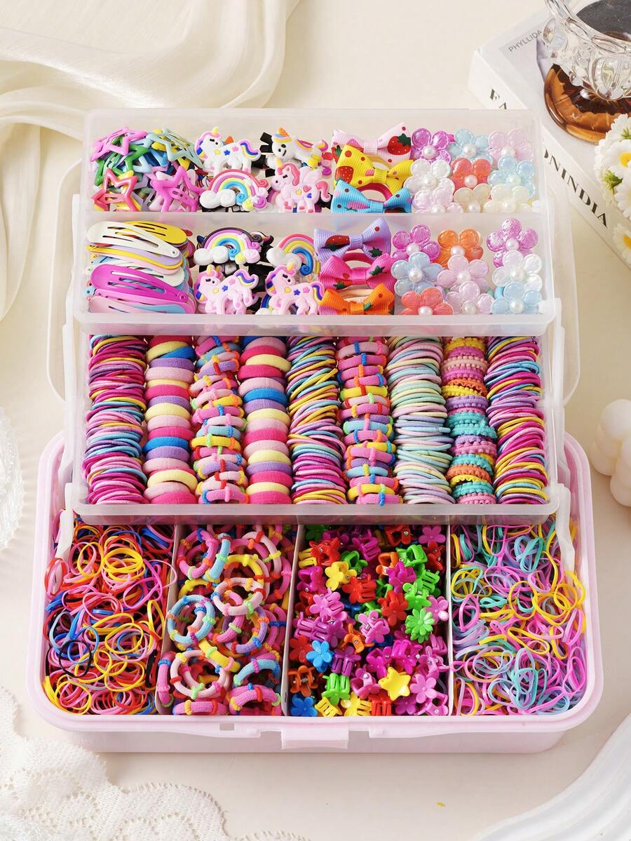 794pcs/Set Colorful Bow Hair Clips, Cute Cartoon Hair Accessories ...