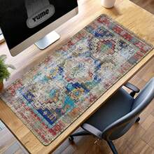 Colorful Vintage Rug Mouse Pad, Bohemian Desk Mat, Large Gaming Mouse ...