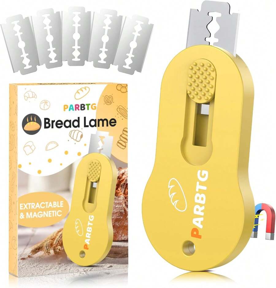 Sourdough Bread Scoring Lame Tool Set With 5 Blades & Pattern Guide ...