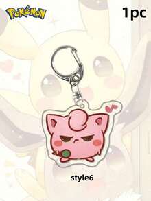 8pcs Pokemon Pikachu Anime Keychain Pendant, Cute Cartoon Decor ...